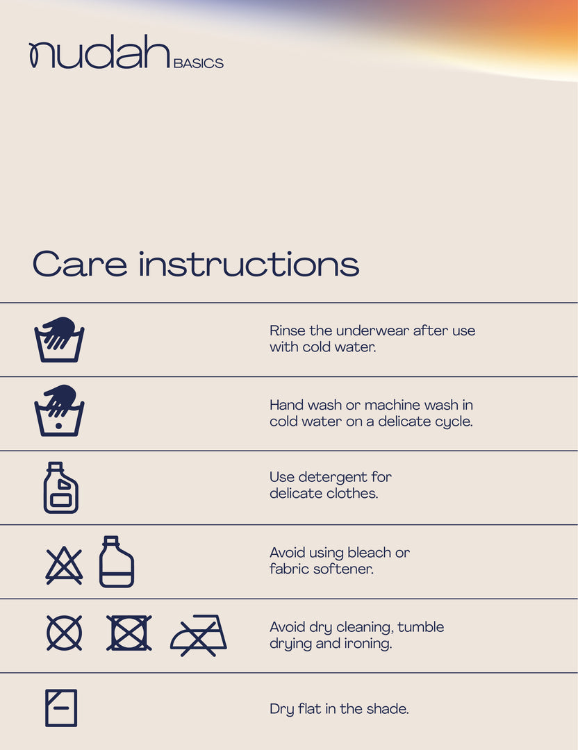 Care Instructions – Nudah Basics.